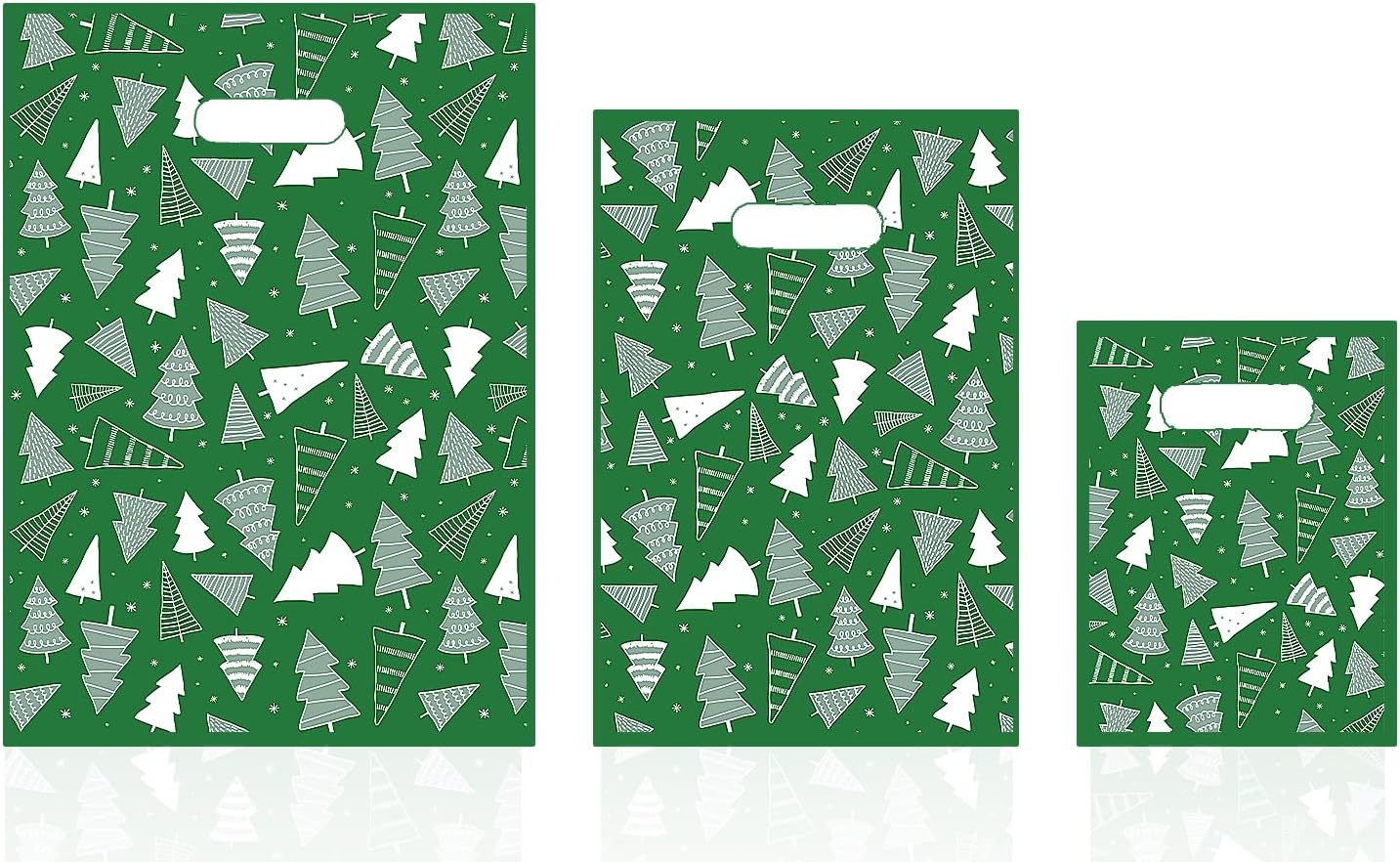 Amazon.com: Jaywayang 200Pcs Green Christmas trees Plastic Merchandise ...