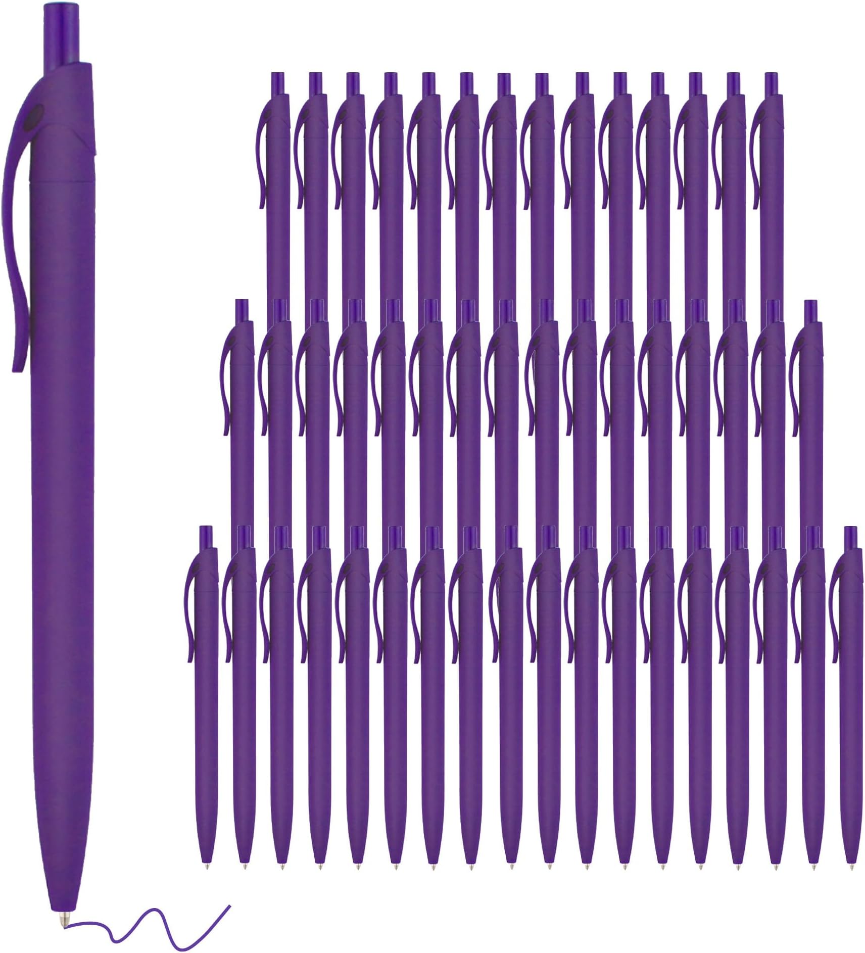 Amazon.com : Writon Retractable Purple Ballpoint Pens - 24-Pack Writing ...