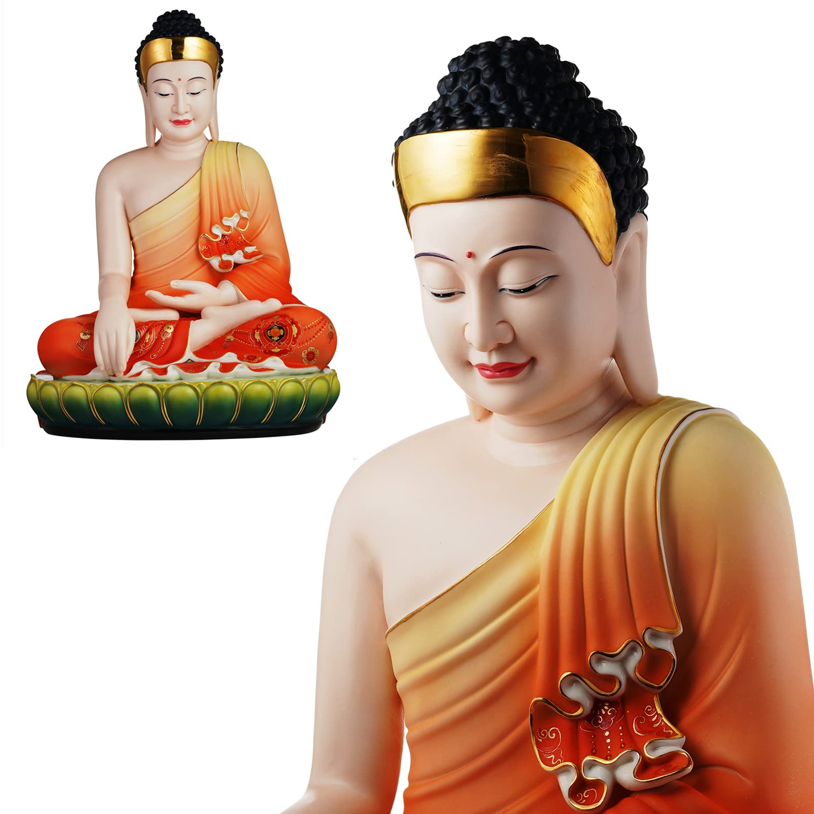 Amazon.com: Top Ceramic Big Buddha Statue, Meditation Sitting Buddha ...