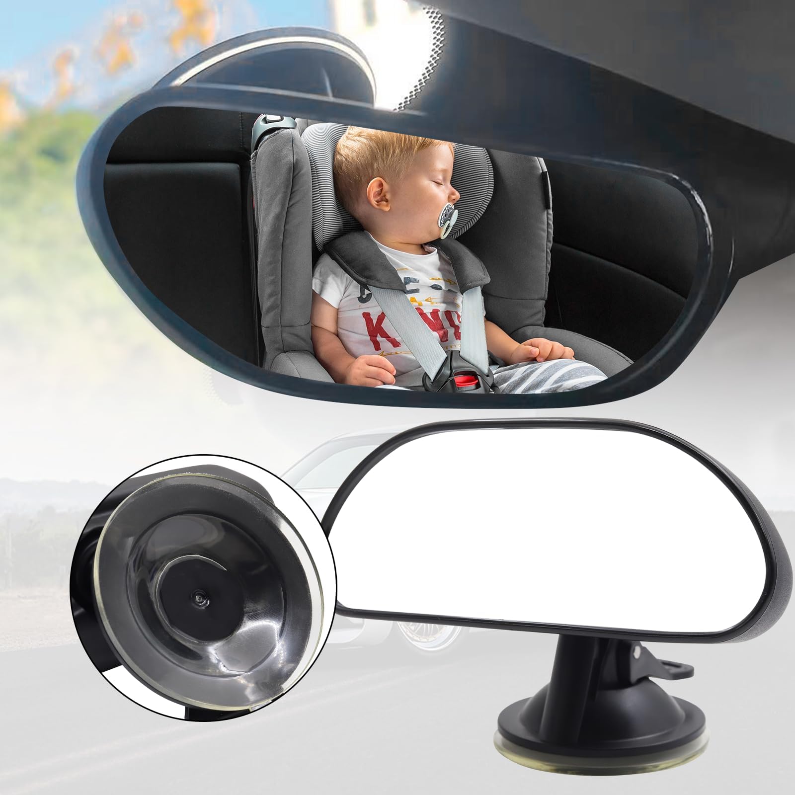 Amazon.com : Automotive Interior Rearview Baby Mirror right Wide Angle ...