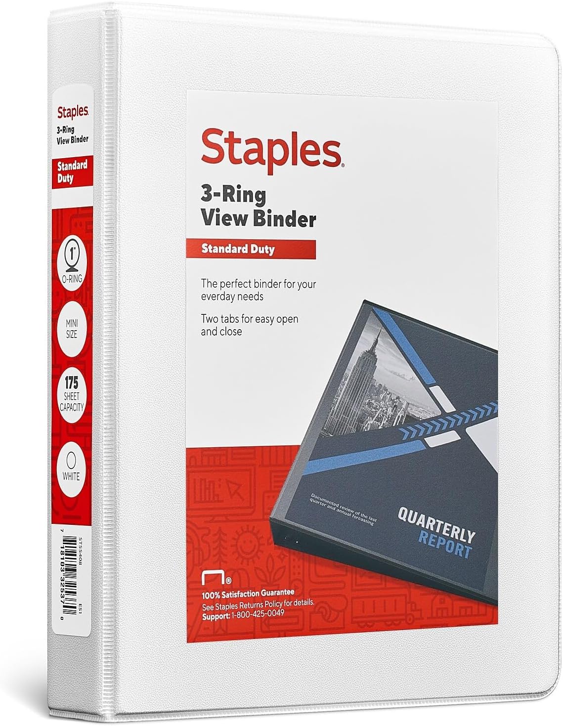 Amazon.com : Staples 580931 1-Inch Standard 5-1/2-Inch X 8-1/2-Inch ...