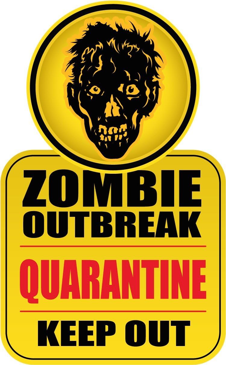 Amazon.com: Zombie Outbreak Quarantine Keep Out Warning Sign Bumper ...