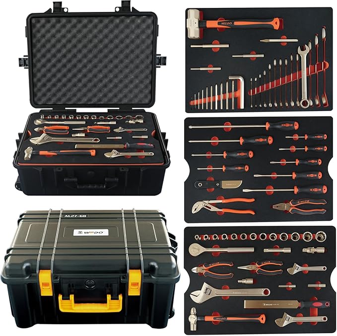 WEDO 68-Piece Non-Sparking Tool Set, Screwdrivers, Ratchet Wrench ...