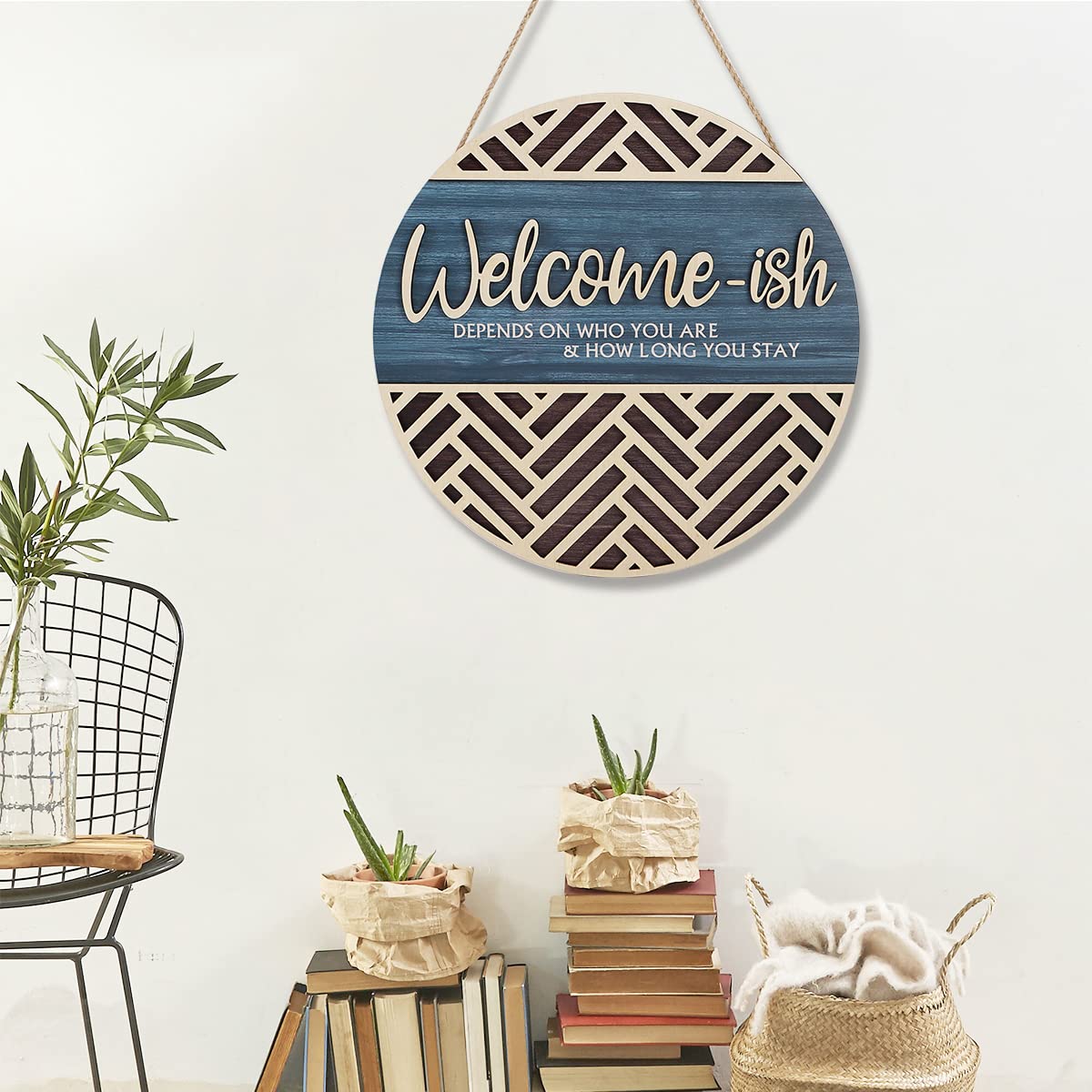 Snapklik.com : IARTTOP 3D Welcome Hanging Sign Plaque For Front Door ...