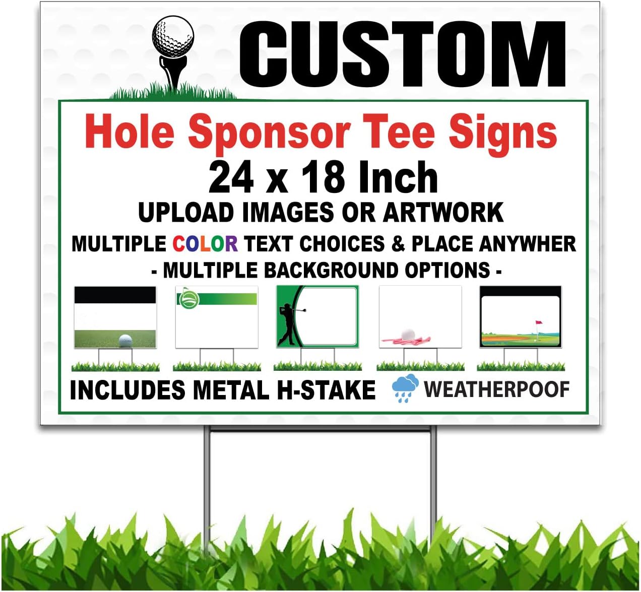 Amazon.com : Custom Golf Signs, Hole Sponsor Signs, Golf Tee Signs ...