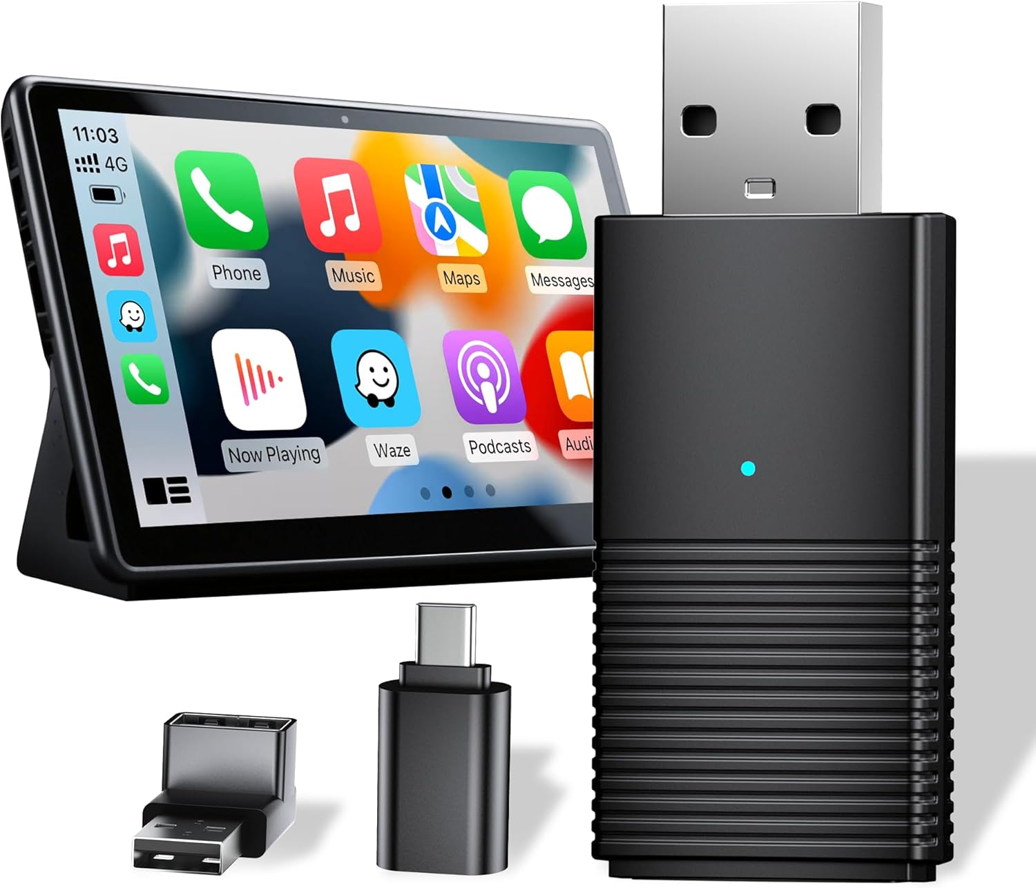 Amazon.com: DRERYRIT Wireless CarPlay Adapter for Apple, Plug and Play ...