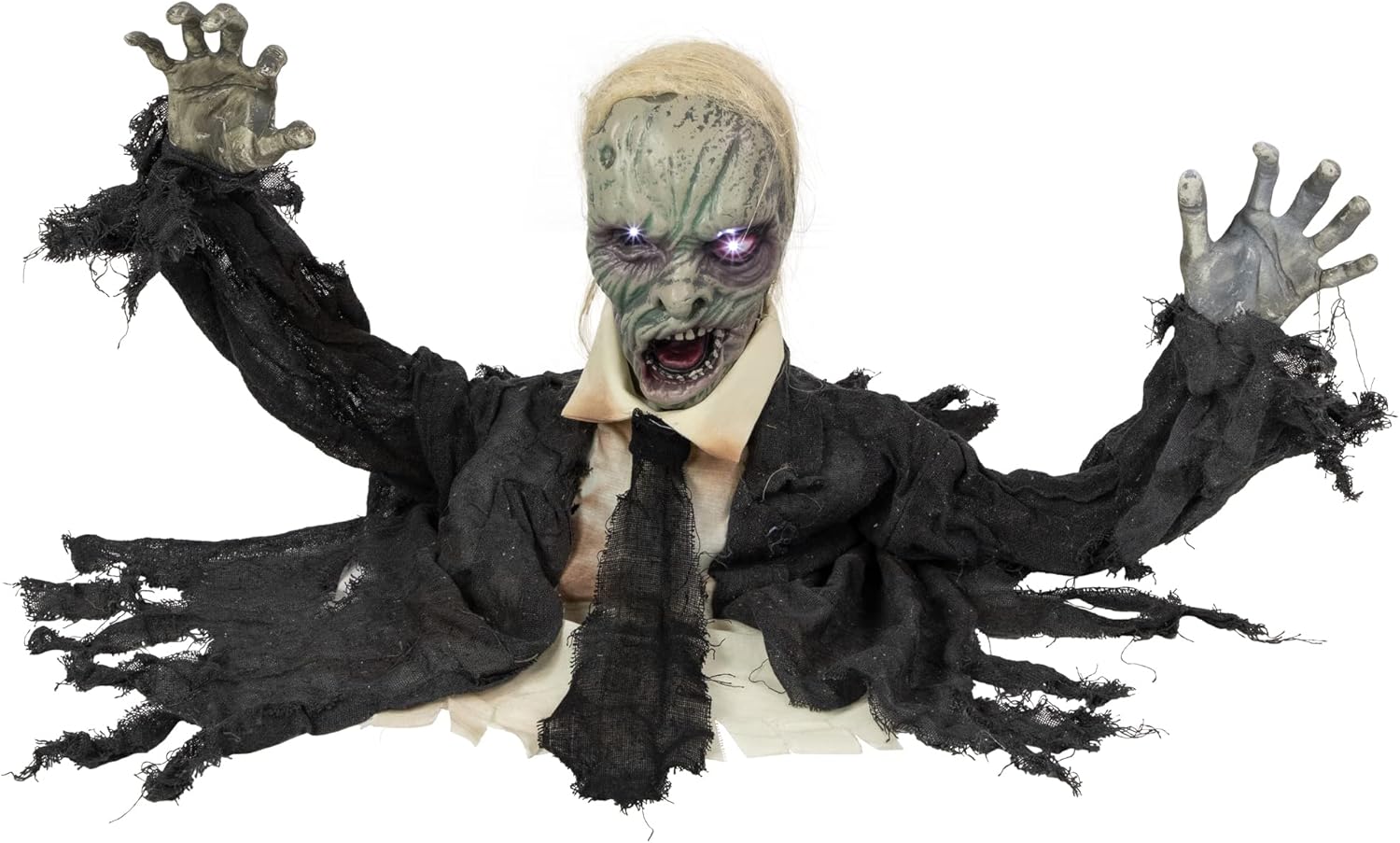 Amazon.com: Lighted and Animated Groundbreaking Zombie Halloween ...