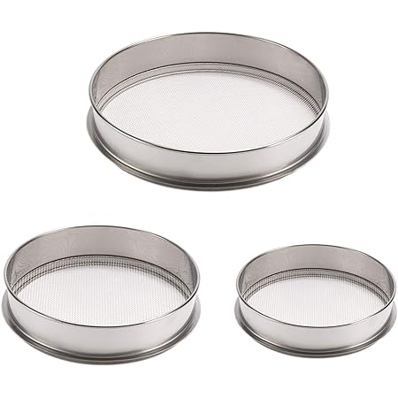 Amazon.com : Apipi 3 PCS Stainless Steel Soil Sieve Kits - 1.7/2/ 2.36 ...