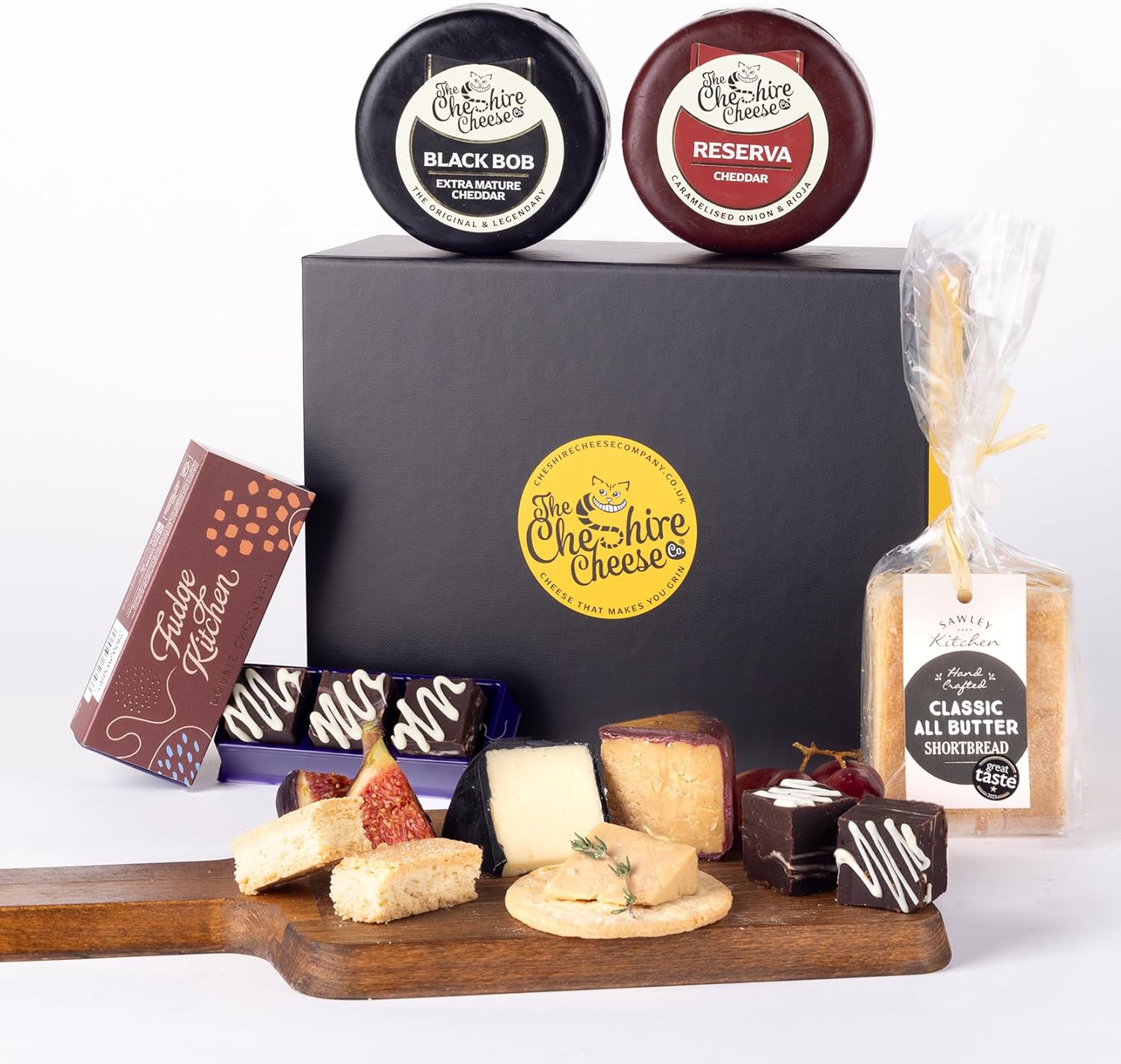 Cheshire Cheese Company | Cheese and Sweet Treats Fudge Gift Box | Filled with 2 x Luxury Waxed ...