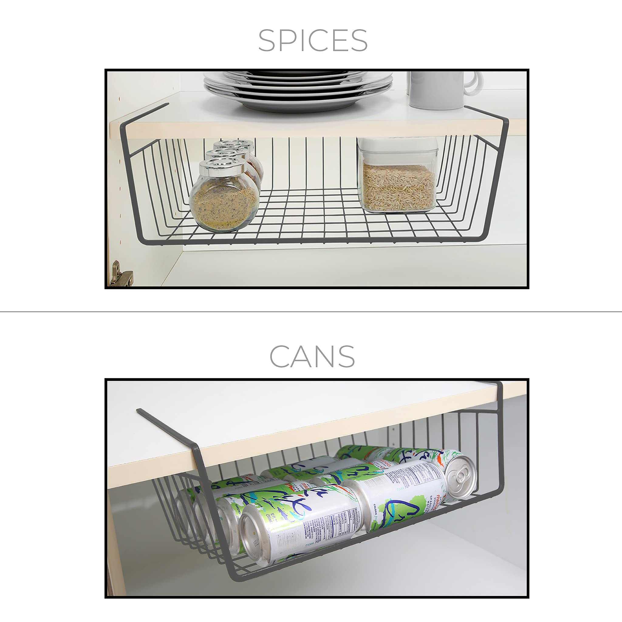 Snapklik.com : Smart Design Undershelf Storage Basket - Medium - Snug ...