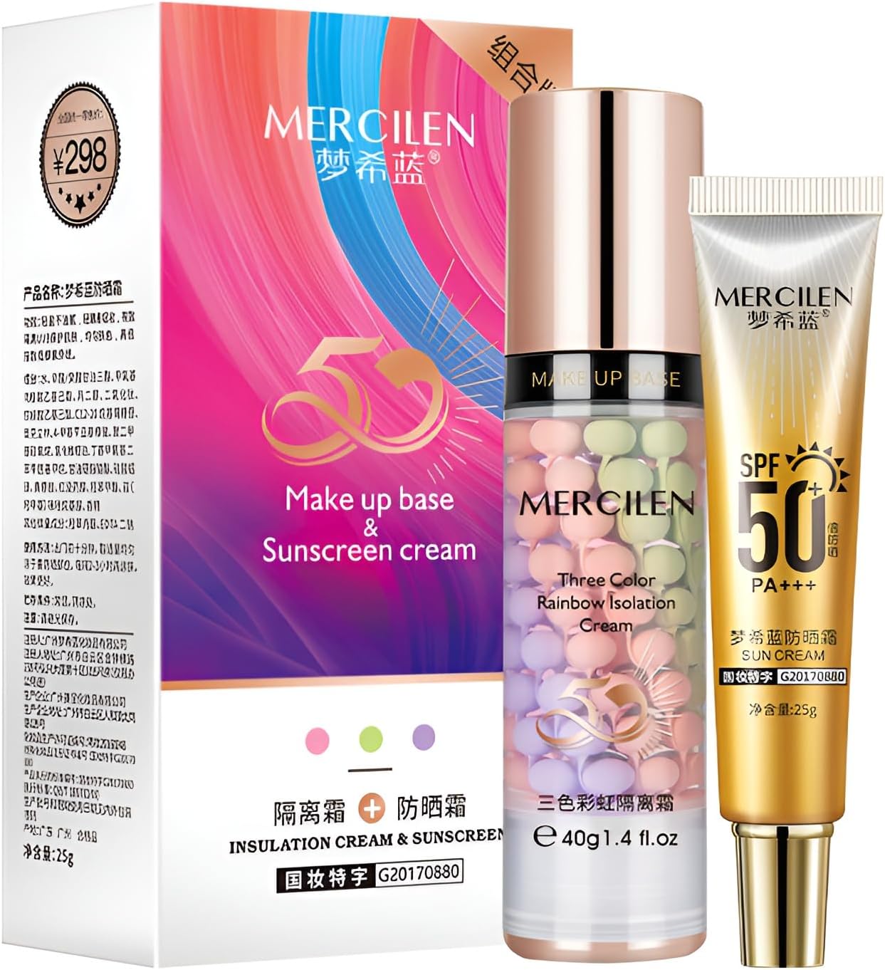 Amazon.com : Primer Face Makeup Base, 3 In 1 Isolation Cream Color ...