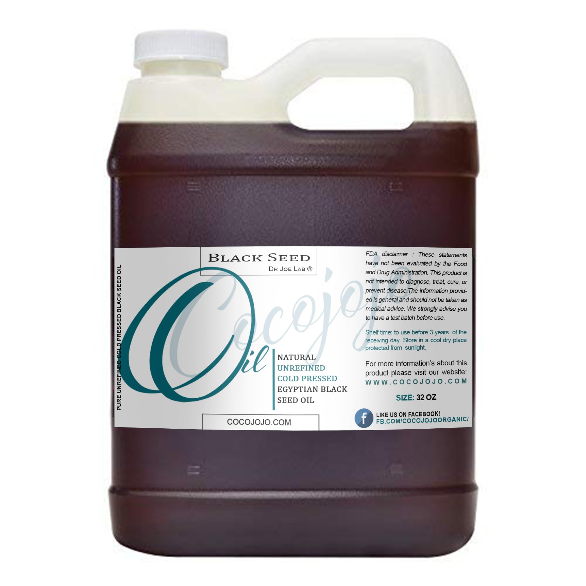 Snapklik.com : Cocojojo 32 Ounce Black Cumin Oil - Cold Pressed Pure Natural Black Seed Kalonji ...