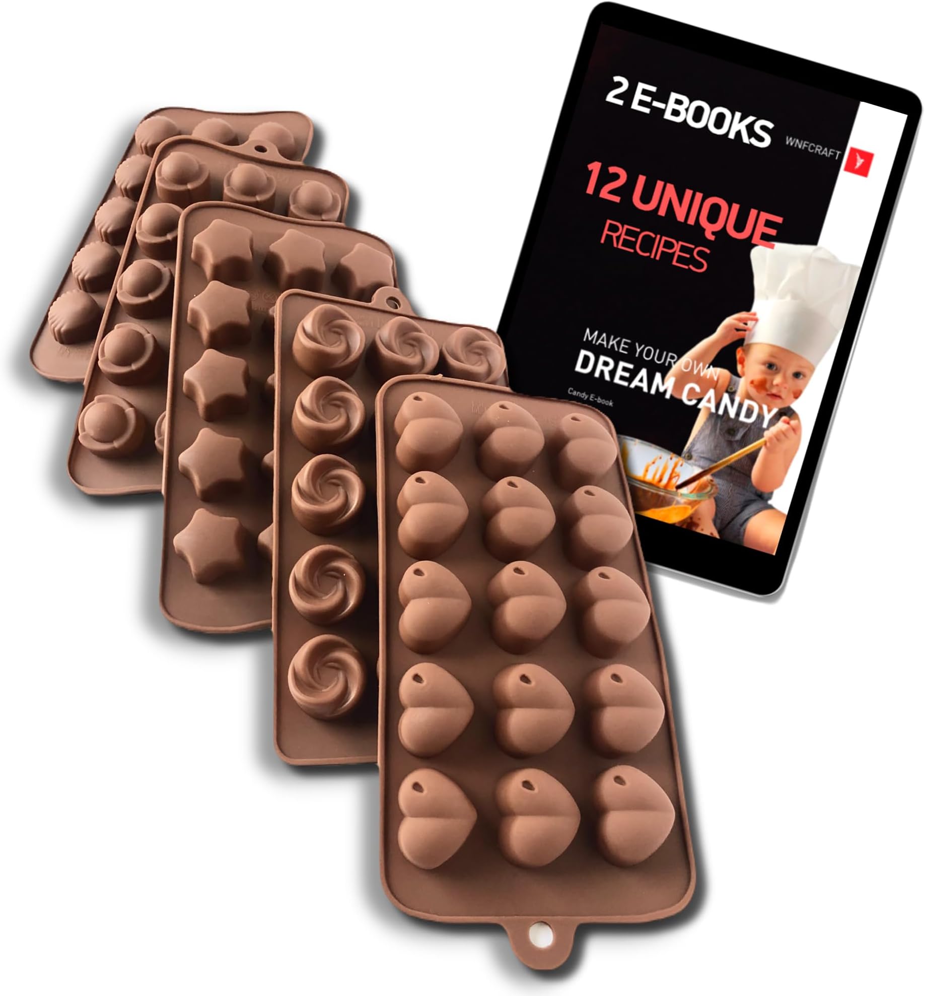 Amazon.com: 10 Holes Teacup Shape Clear Polycarbonate Chocolate Mold 3D ...