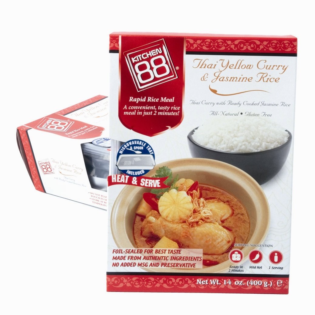 Amazon.com : Kitchen 88 Yellow Curry & Jasmine Rice, 14-Ounce Boxes ...