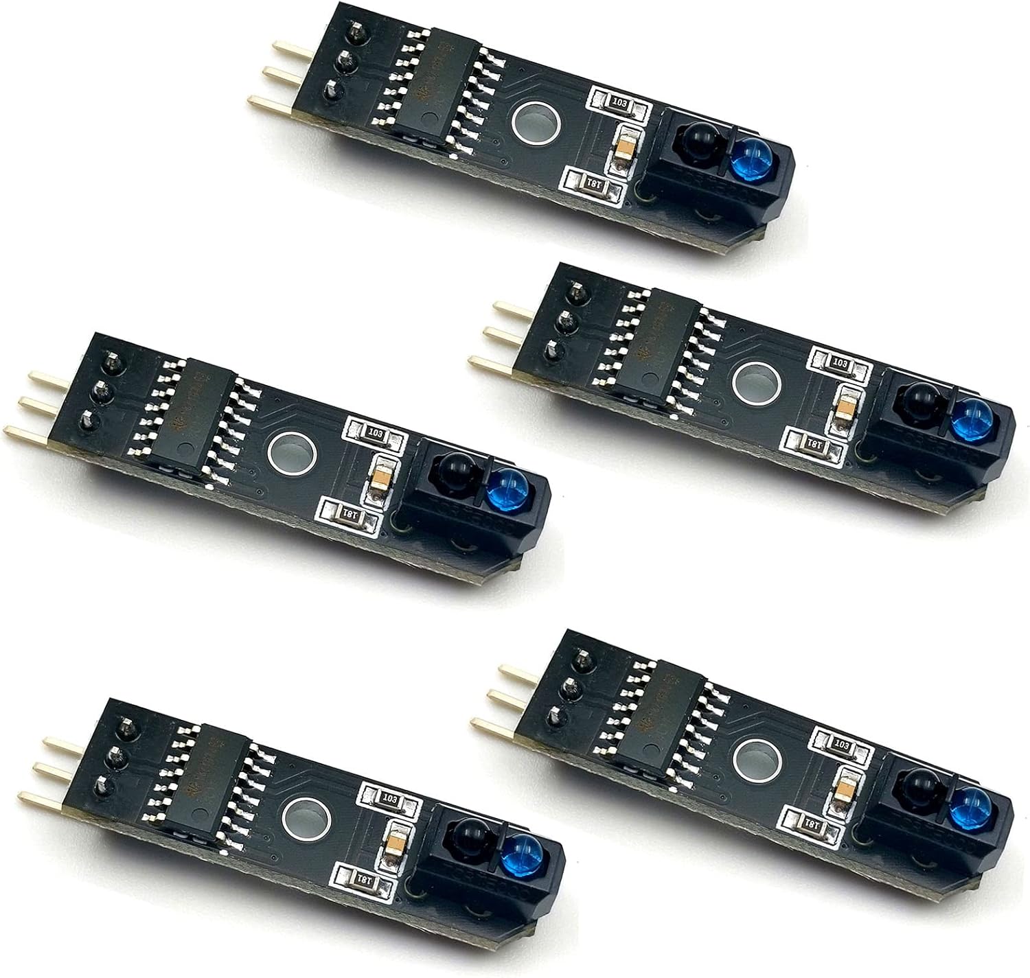 Amazon.com: FainWan 5pcs TCRT5000 5V 1 Way Tracing Module Intelligent ...