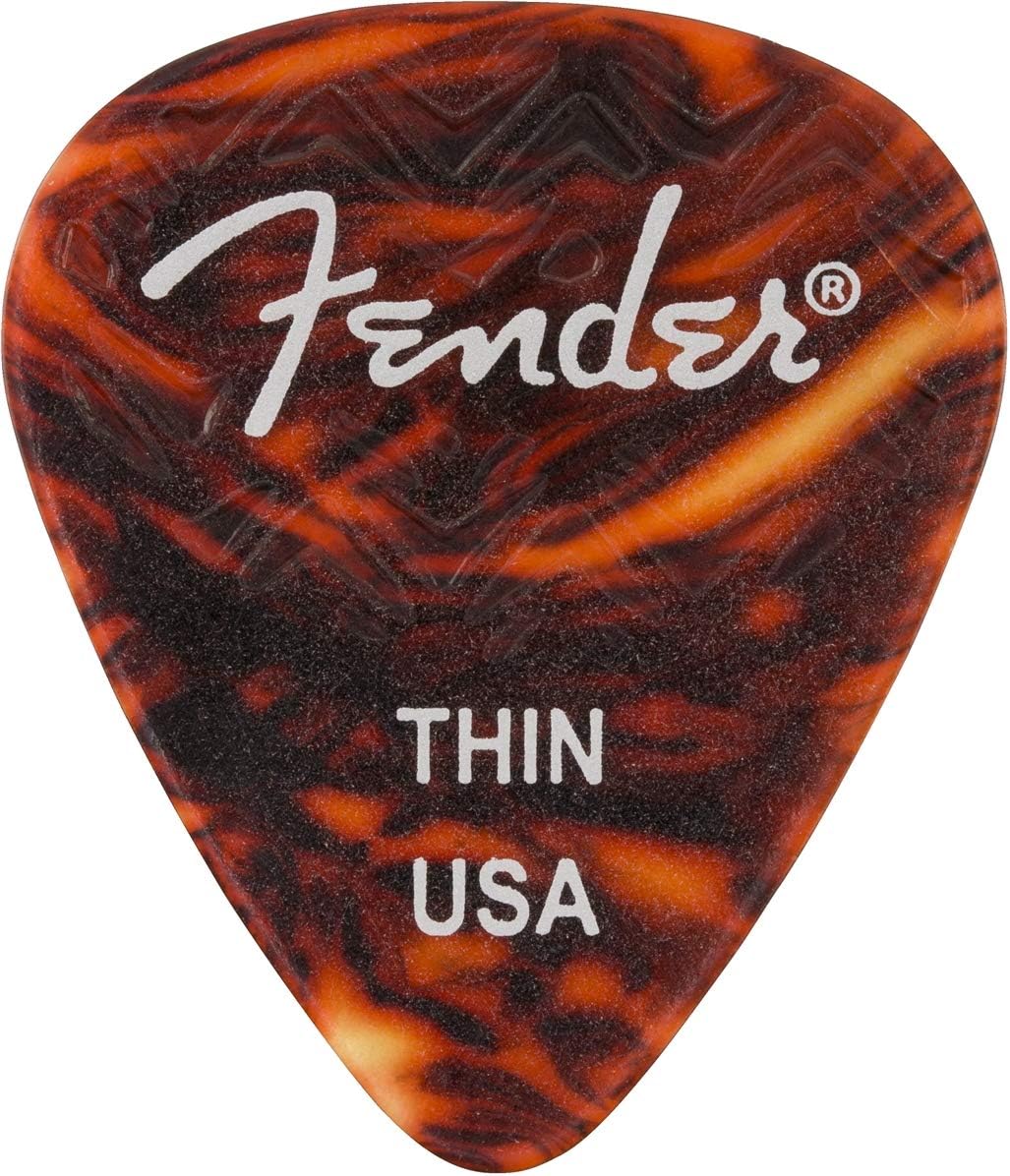 Amazon.com: Fender Wavelength Guitar Picks 351 Shape, Tortoise Shell ...