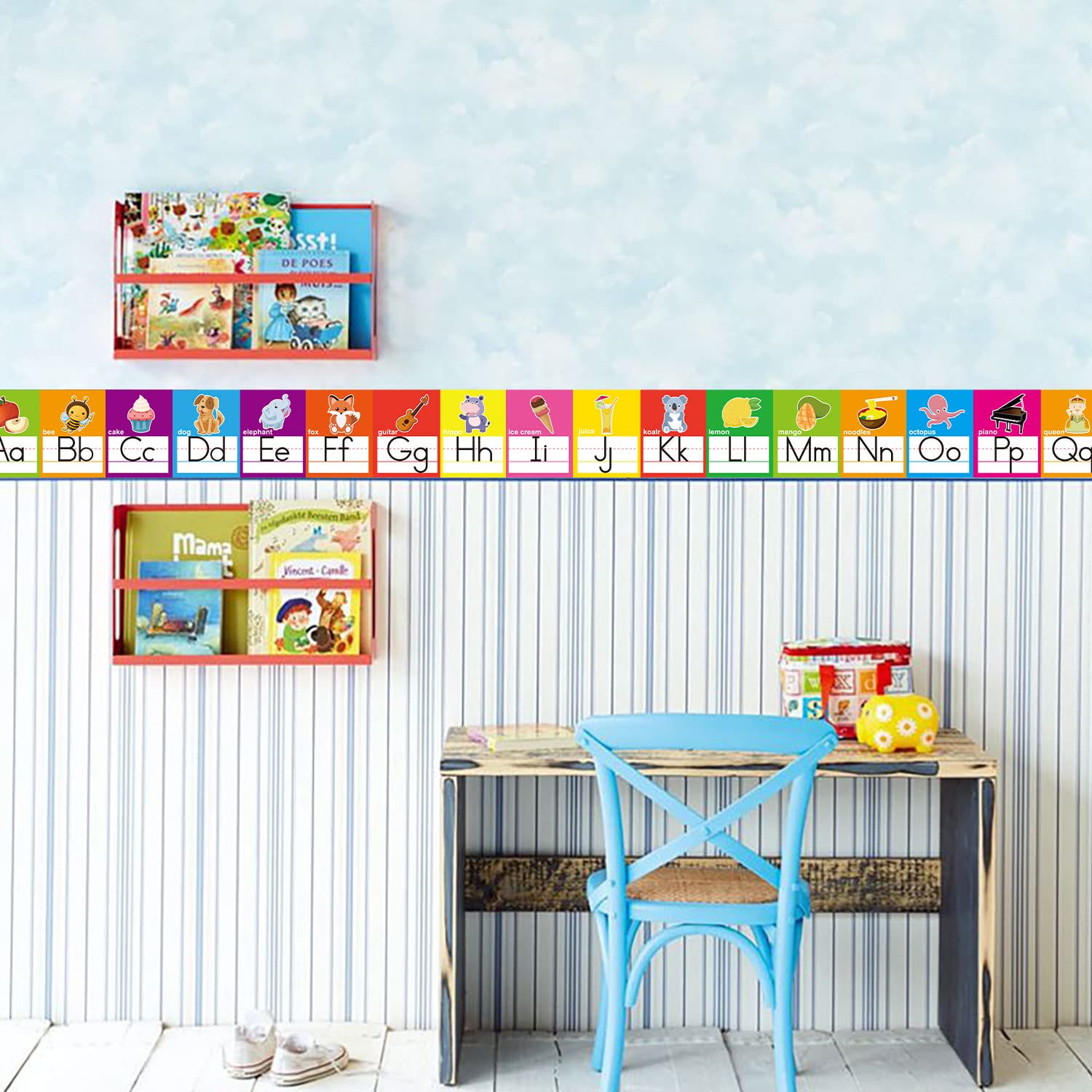 Snapklik.com : Alphabet Line Bulletin Board Set ABC Number 0-20 Wall ...