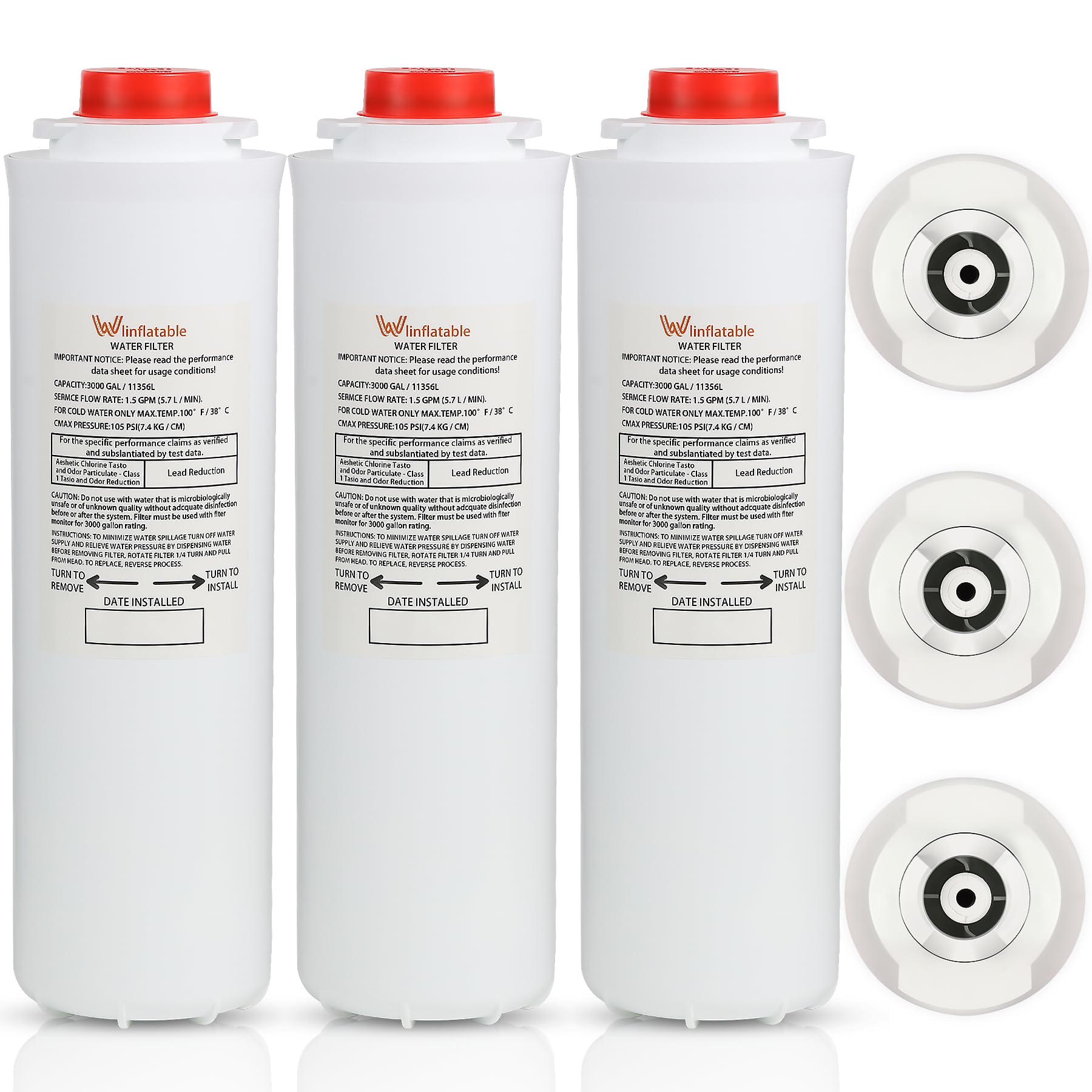 Amazon.com: Filters, Replacement for Elkay 51300c3PK EWF3000 Filter ...