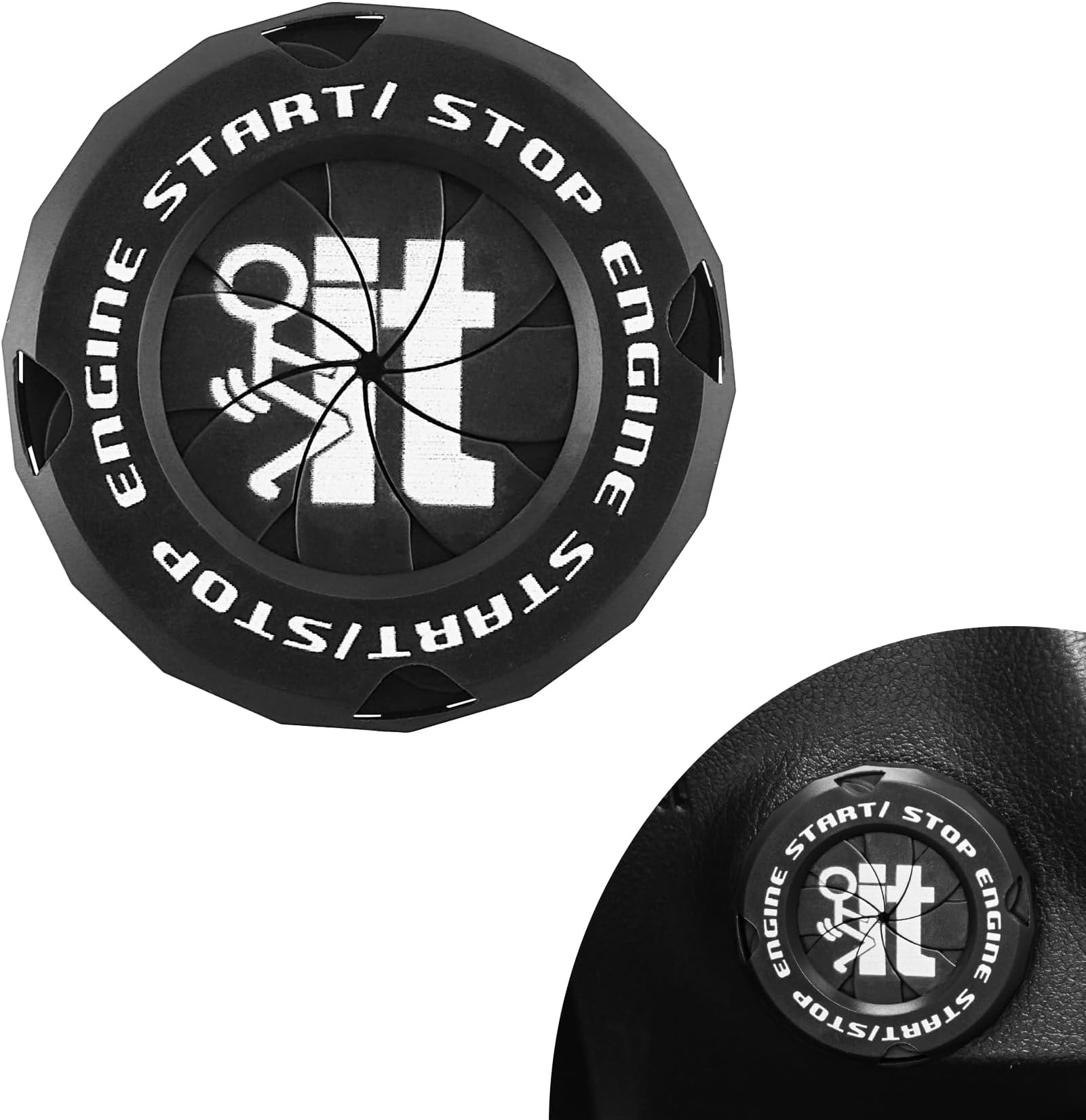 Amazon.com: JUSTTOP Rotary Push to Start Button Cover, F_ck It Car ...