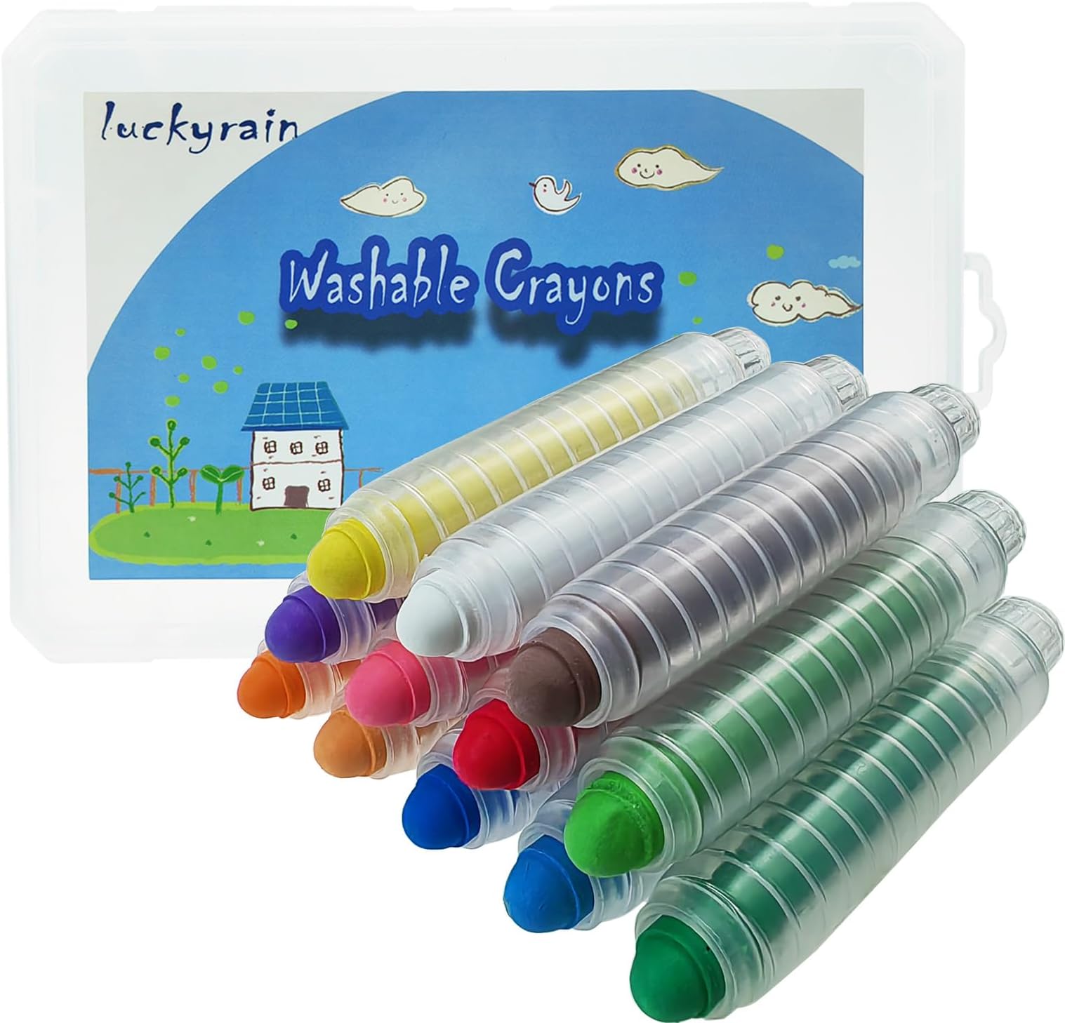 Amazon.com: Momo & Nashi Large Jumbo Twistable Crayons for Toddlers ...