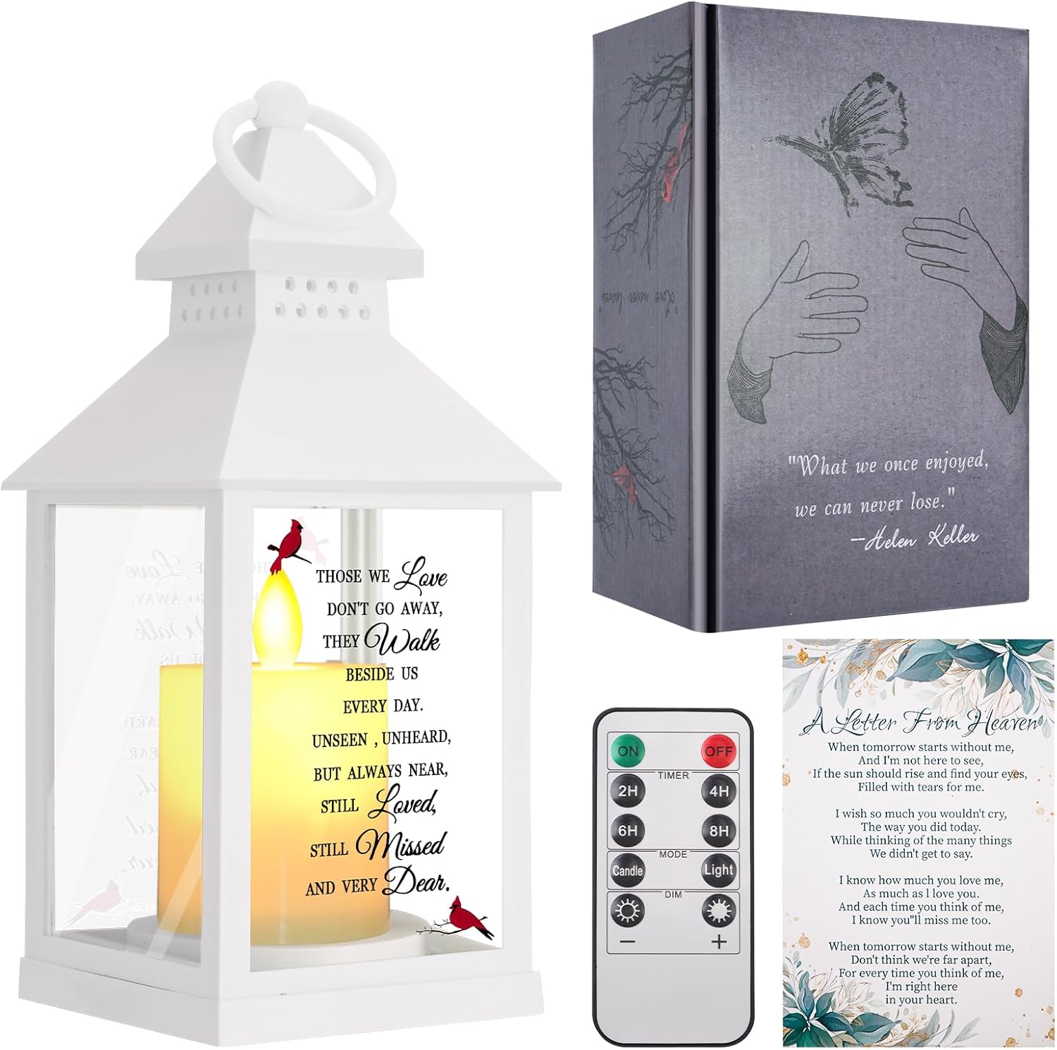 Amazon.com: Sympathy Gifts for Loss of Loved One, Memorial Gift Lantern ...