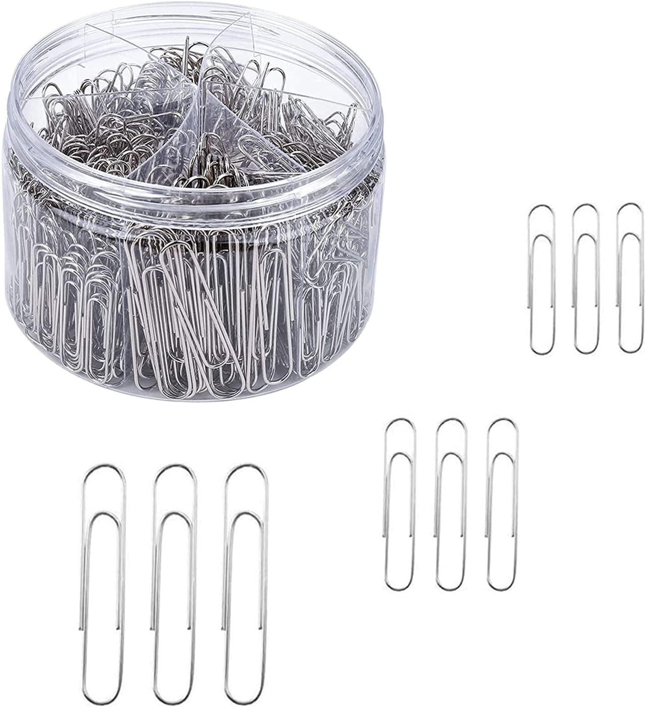 700Pcs Paper Clip - Jumbo Medium Small Sizes Silver paperclips, for ...