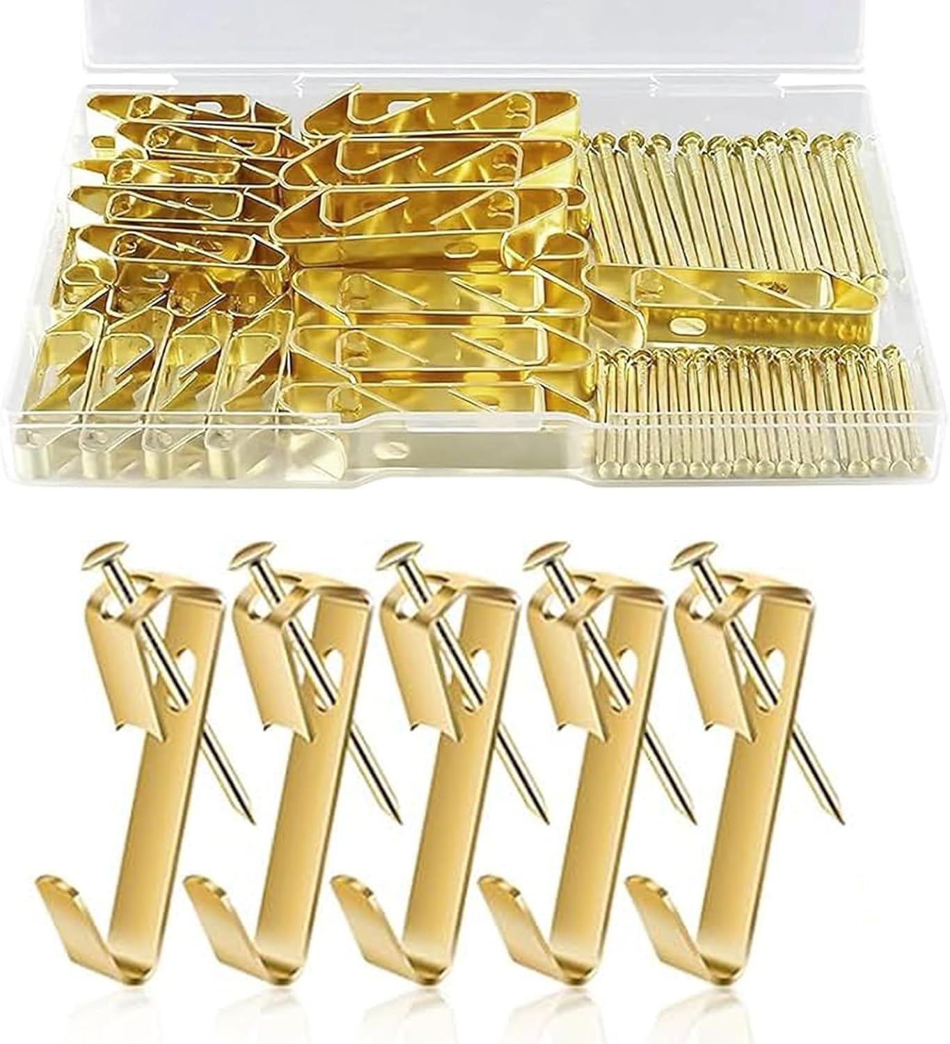Heavy Duty Picture Hooks, 80Pcs Picture Hanging Hooks for Hard Walls ...