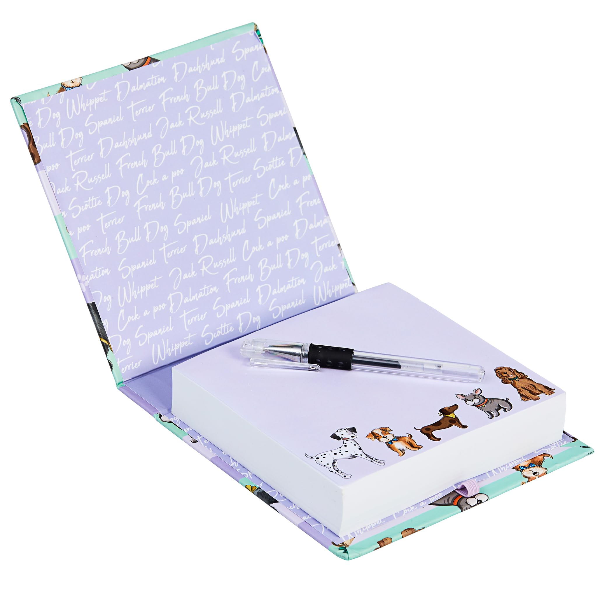 Design By Violet Pawsome Pals Dog Note Block Note Book Paper with Pen ...