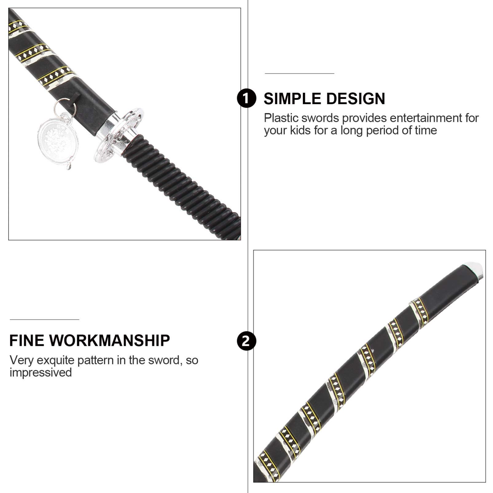 Amosfun sword katana slayer samurai-1 Pc Plastic Lightweight Japanese ...