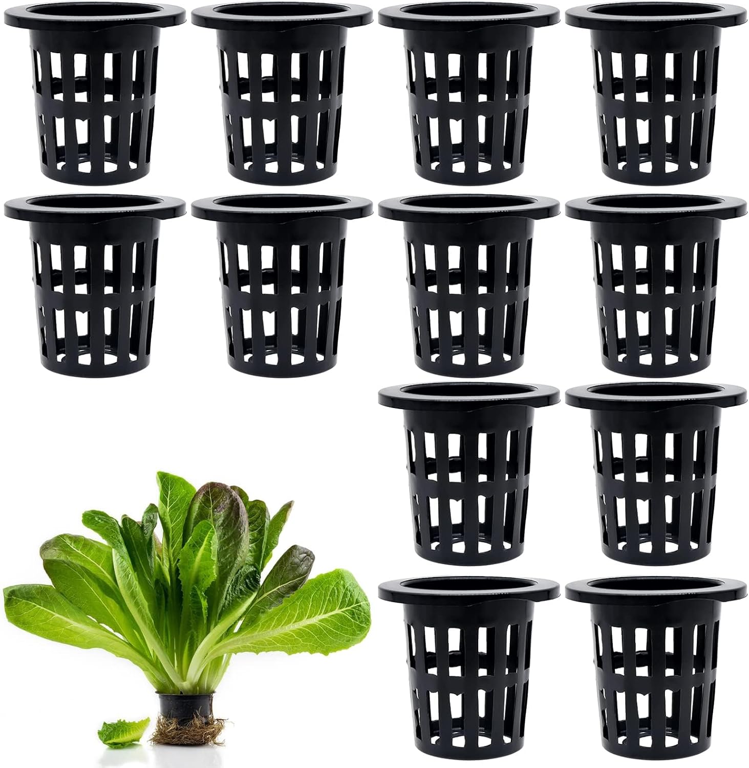 100Pcs 2In Net Pots Net Cups, Heavy Duty Plastic Net Pot with Wide Rim ...
