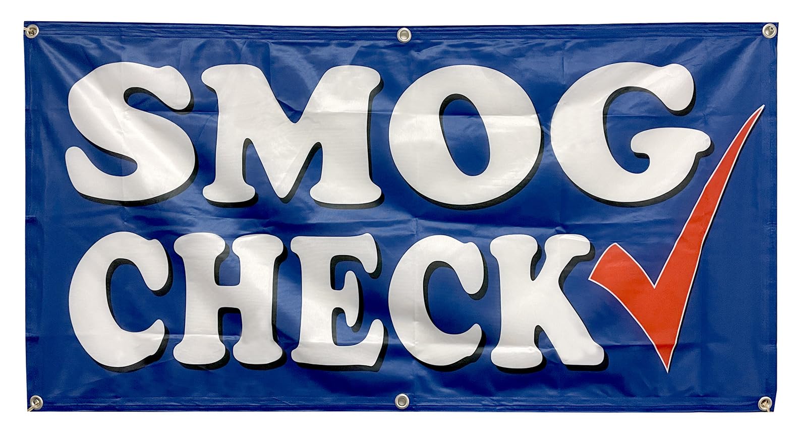 Amazon.com: 4 Less Co 2x4 Feet SMOG CHECK Banner Sign Fabric Polyester ...