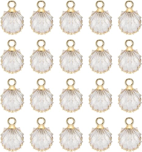 Amazon.com: uxcell 30 Pcs Sea Shells Charm, Gold Plated Charm for DIY ...