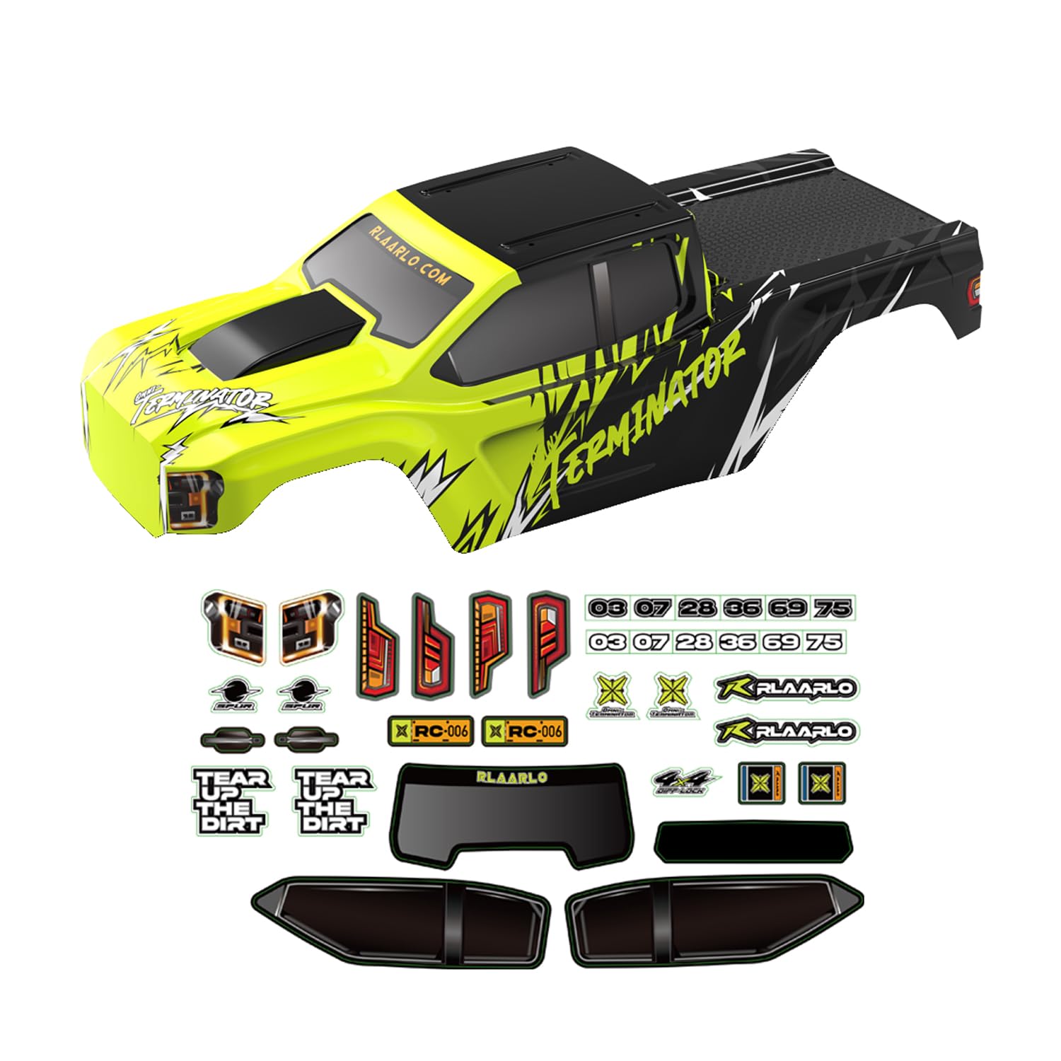 Amazon.com: AMORIL Origiinal PVC Car Shell for RC Brushless Truck Mini ...