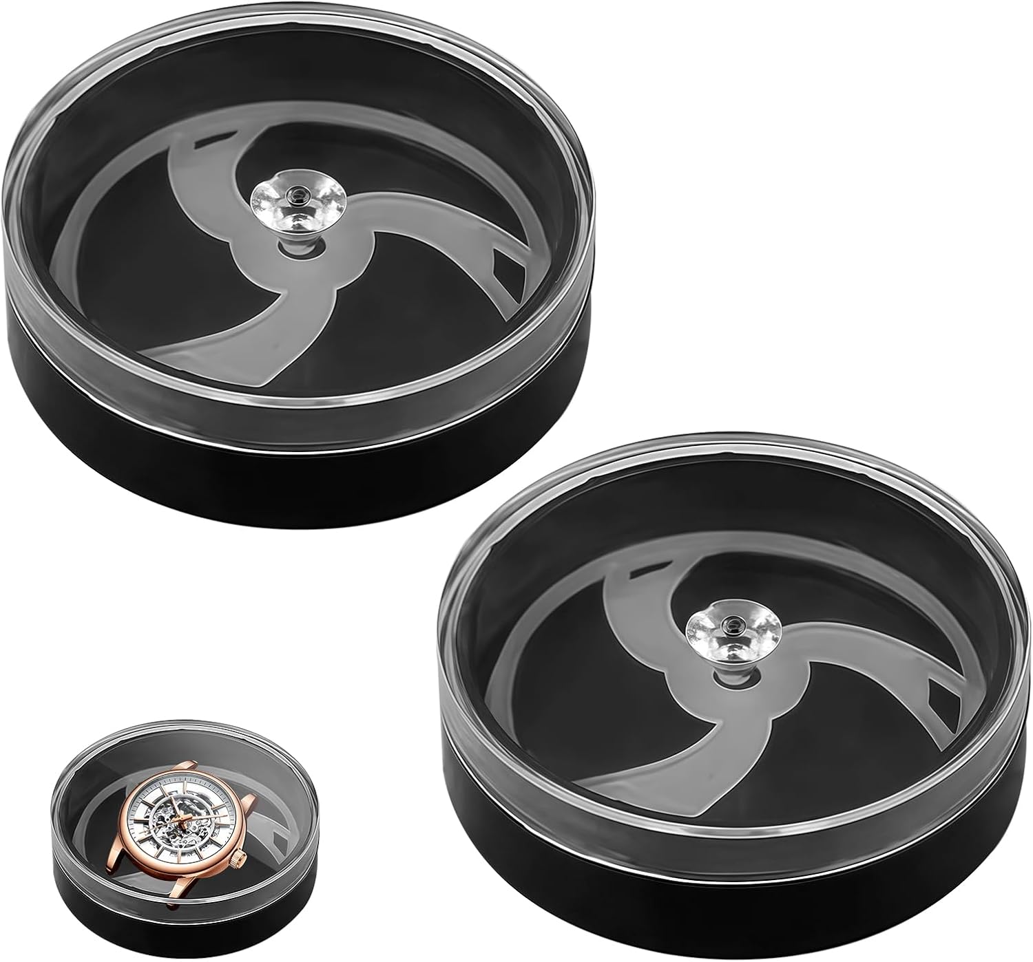 Amazon.com: MILAKE 2 Pcs Portable Watch Dials Storage Box, Dustproof ...