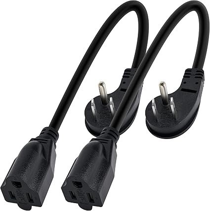Amazon.com: 8 Inch Short Power Extension Cord 2Pack,45-Degree Low ...