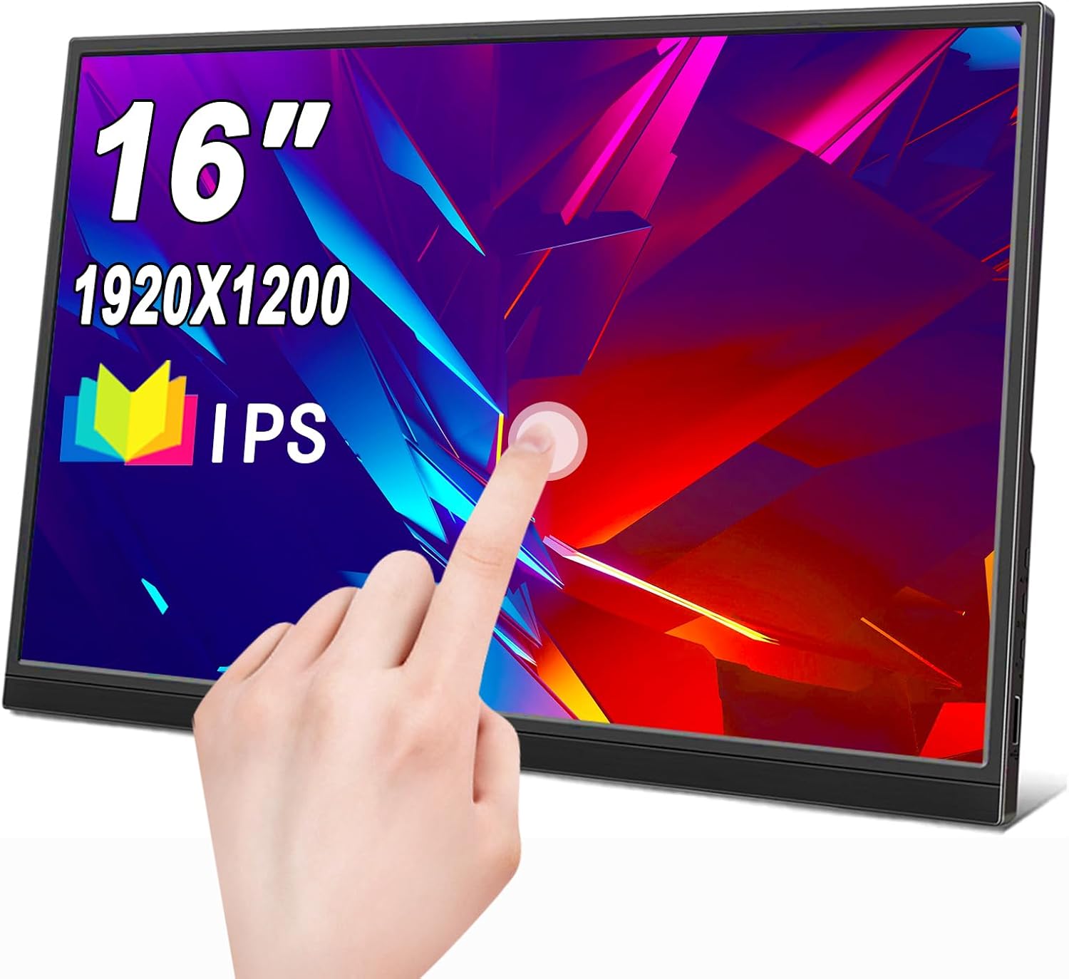 16 inch Portable Monitor Touchscreen 1920X1200 touch External Secondary ...