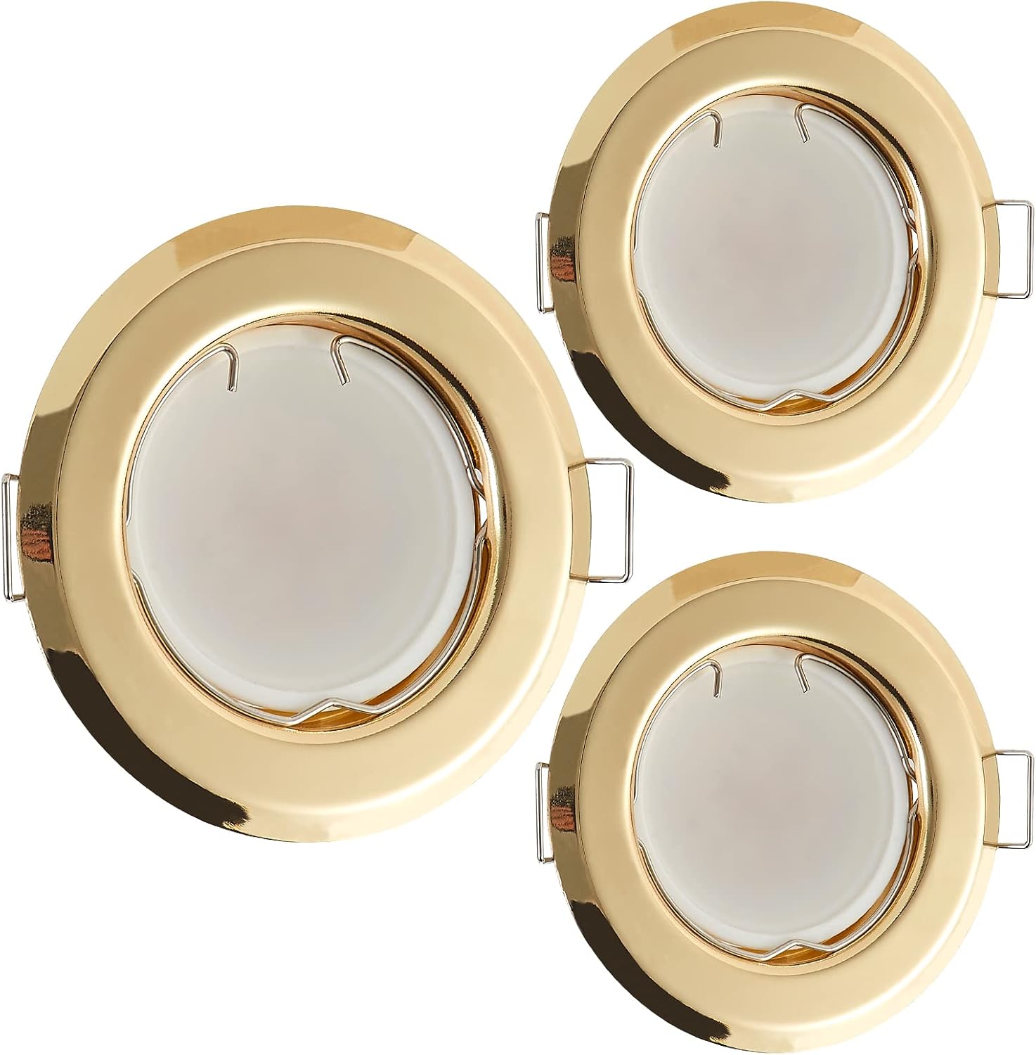 HCFEI Flat LED Recessed Spotlight Ultra Flat Gold with LED Spot Module ...