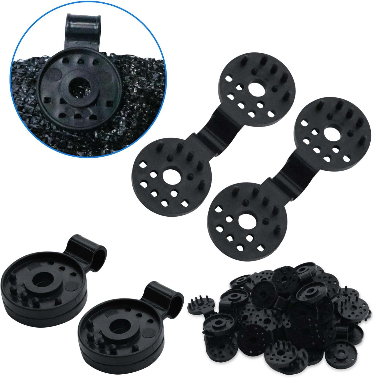 Amazon.com : 100 PCS Shade Cloth Plastic Clips, Shade Cloth Heavy Duty ...