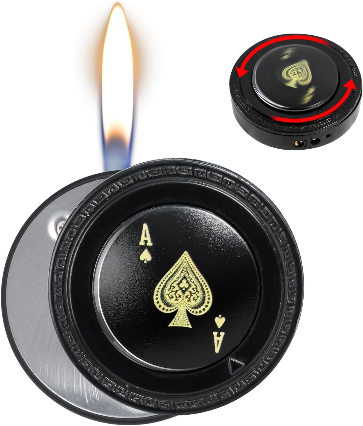 YUSUD Cool Lighters for Men, Refillable Butane Lighter, Windproof ...