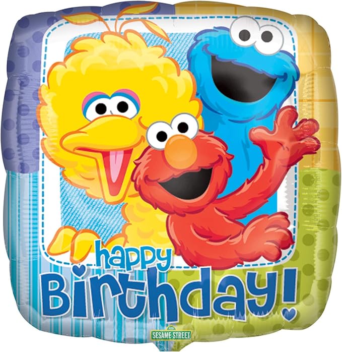 Amazon.com: Anagram International Sesame Street Birthday Foil Balloon ...