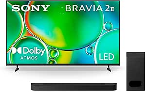 Amazon.com: Sony BRAVIA 2 II 65-Inch 4K Ultra HD Smart TV (K-65S20M2, 2025) & BRAVIA Theater Bar ...