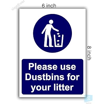 SIGN EVER™ Use Me Dustbin Sign Board Collage Office Signage Business ...