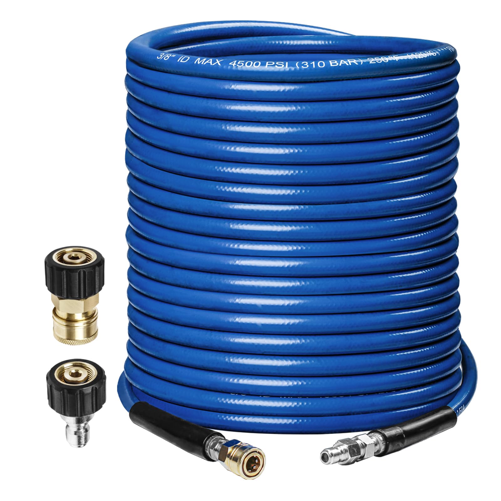 Amazon.com: WOJET Pressure Washer Hose 50ft 3/8",4500PSI Wear Resistant ...