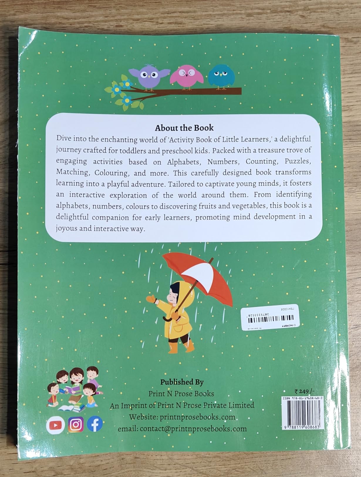 Activity Book of Little Learners - Brain Activities, Puzzles, Number ...