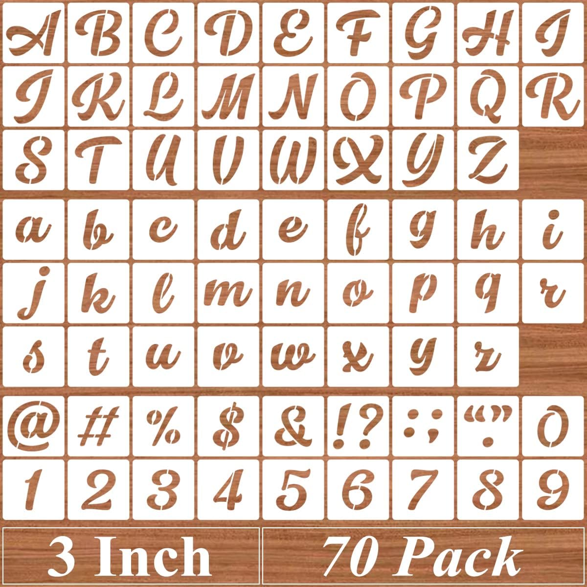 Amazon.com: 3 Inch Alphabet Letter Stencils - 70 Pack Letter Number ...