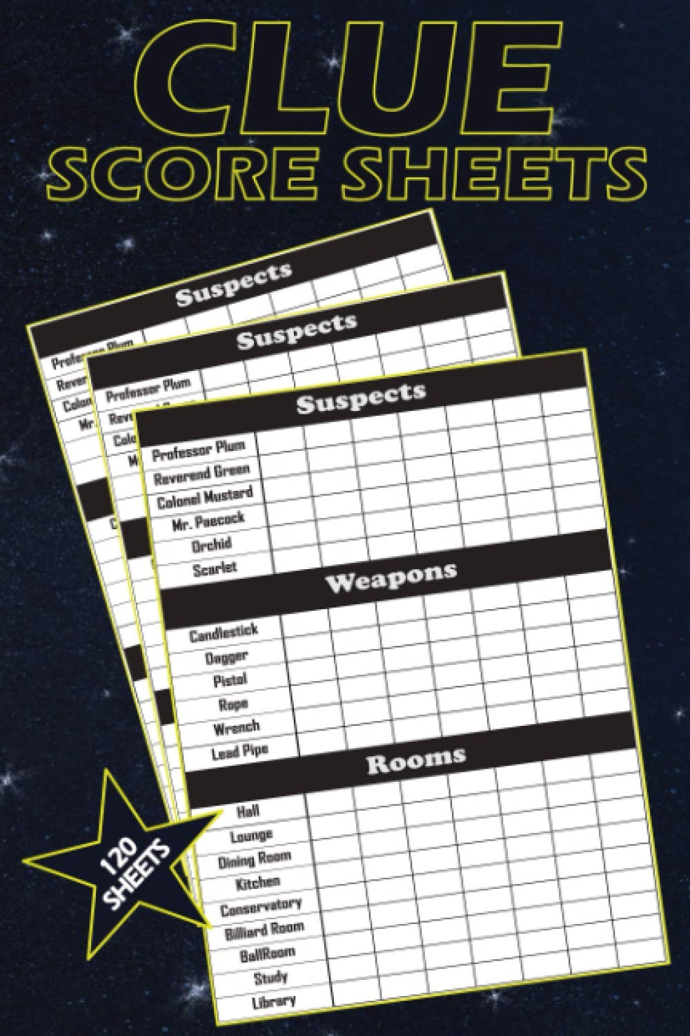 clue score sheets: clue score cards replacement,clue score pads,clue ...