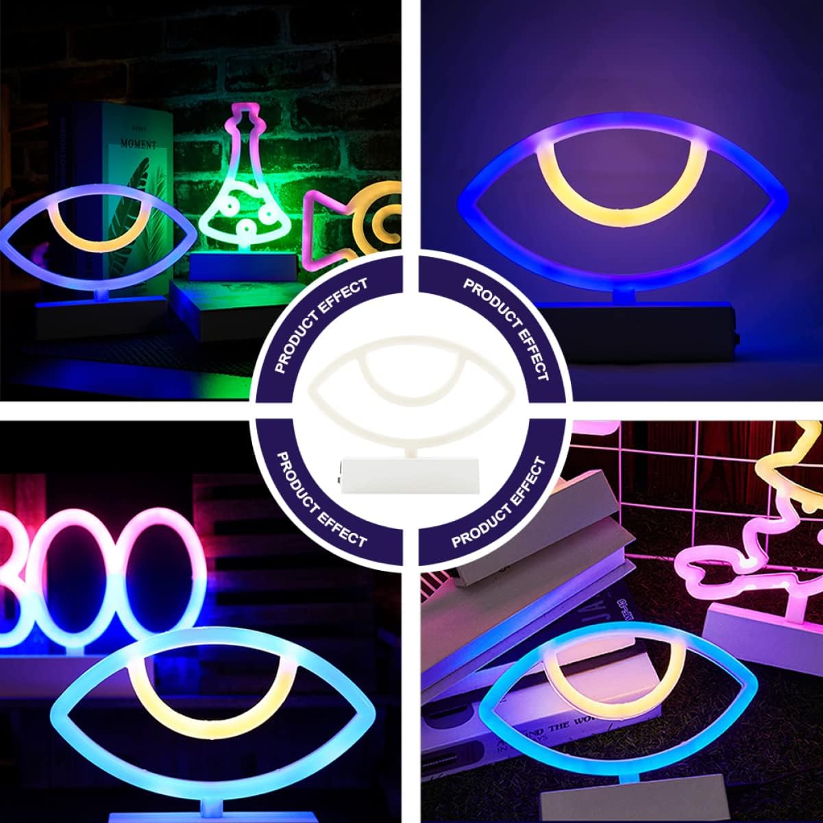 Uonlytech Ser of 2 Luz de iluminación nocturna de neón de Halloween ...