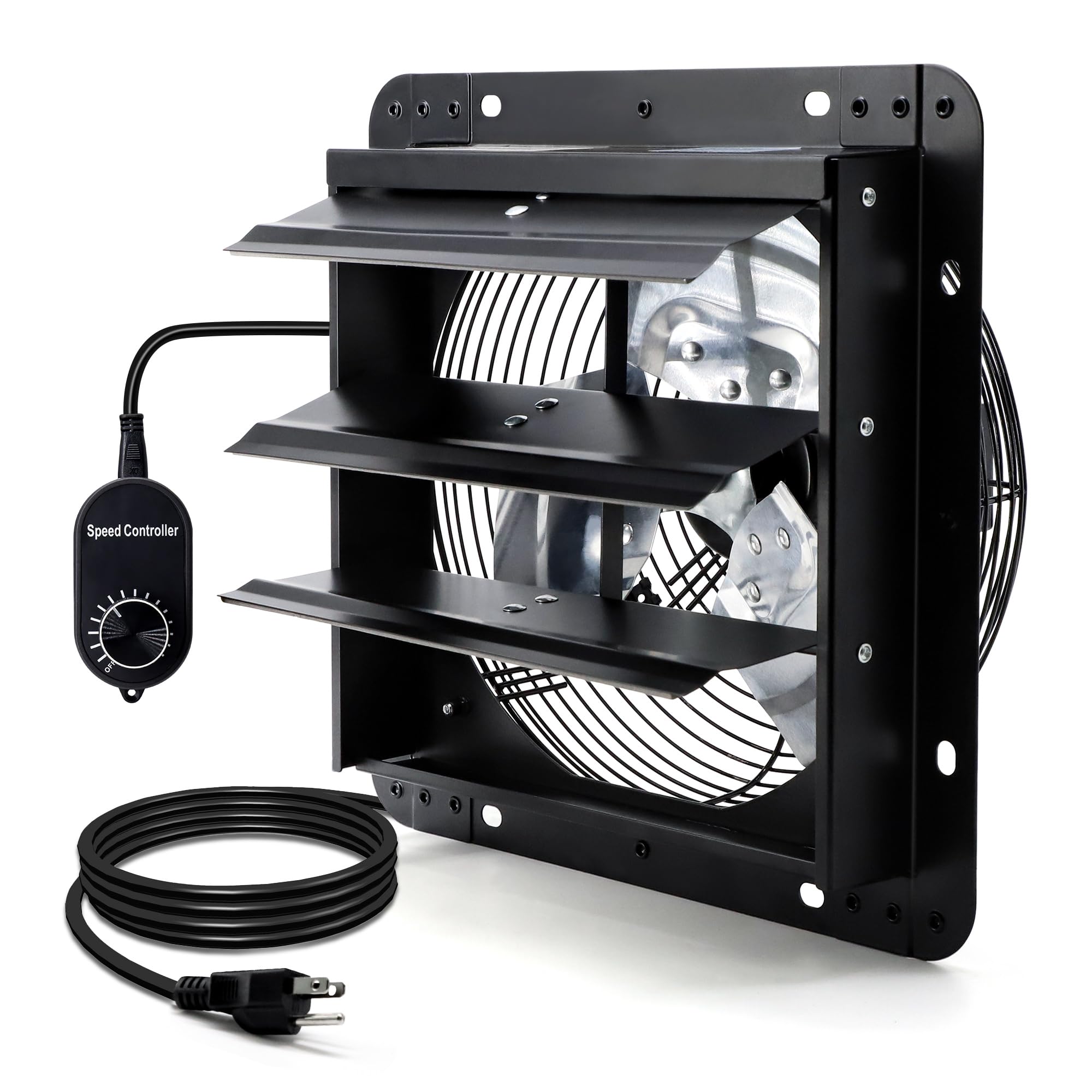 Snapklik.com : Hipoilk 10 Inch Shutter Exhaust Fan For Greenhouse, Shed ...