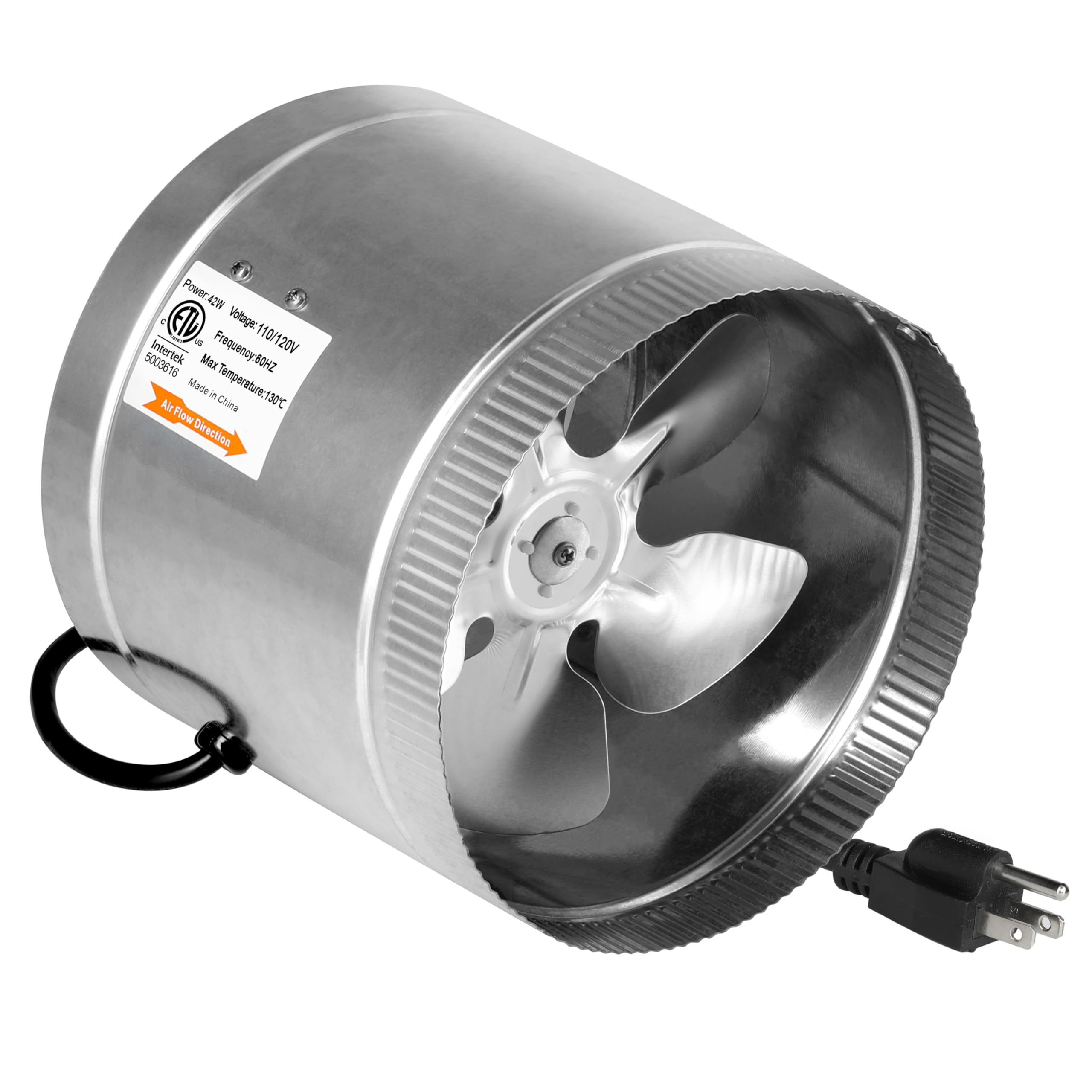Snapklik.com : iPower 8 Inch 420 CFM Inline Duct Vent Blower Booster ...
