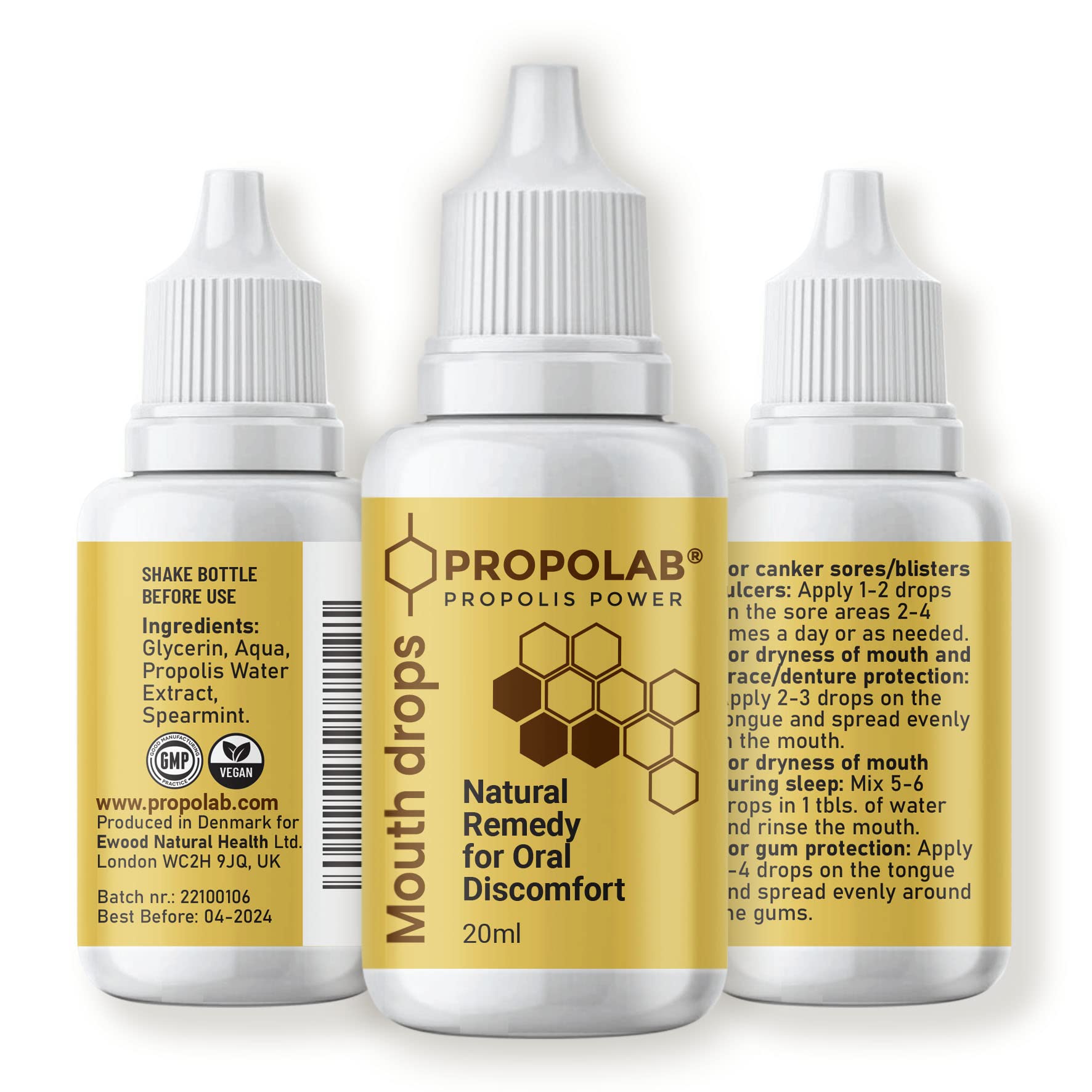 Propolab Mouth Drops Propolis Relief From Dry Mouth Oral Blisters ...